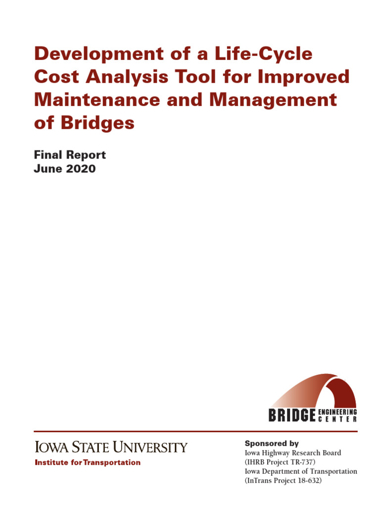 LCCA Tool For Iowa Bridges W CVR | PDF