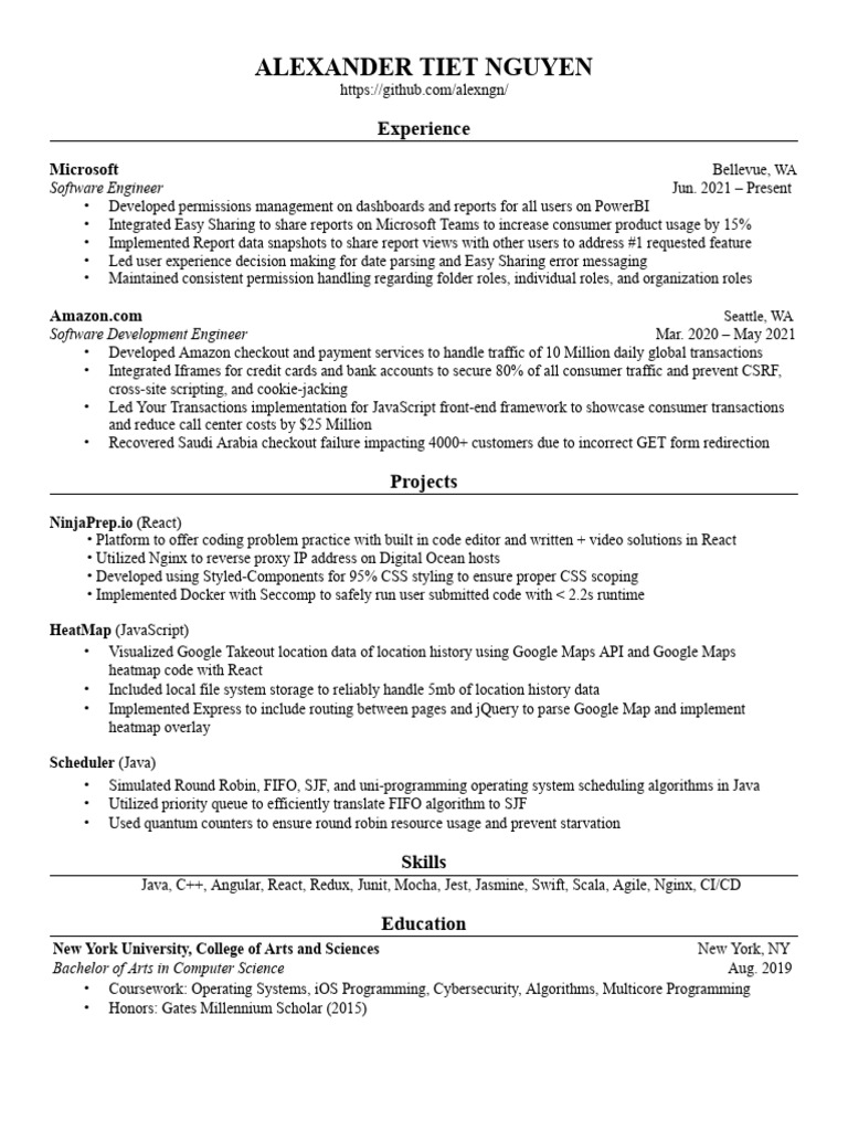 Experienced Hire | PDF