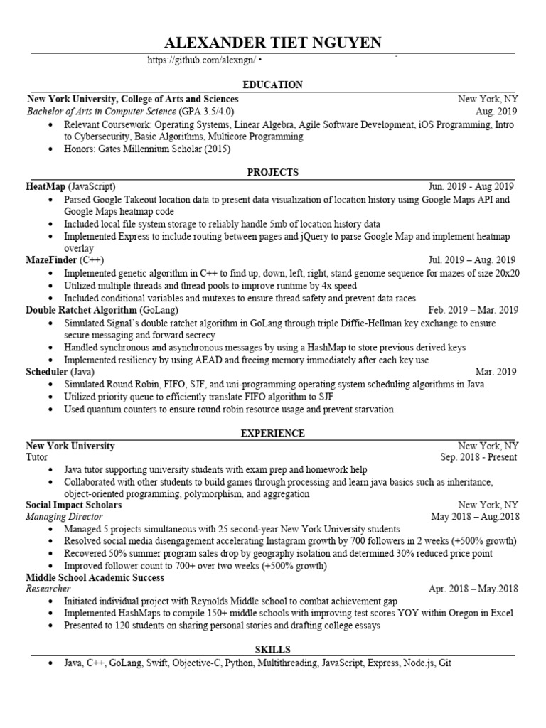 New Grad Resume | PDF