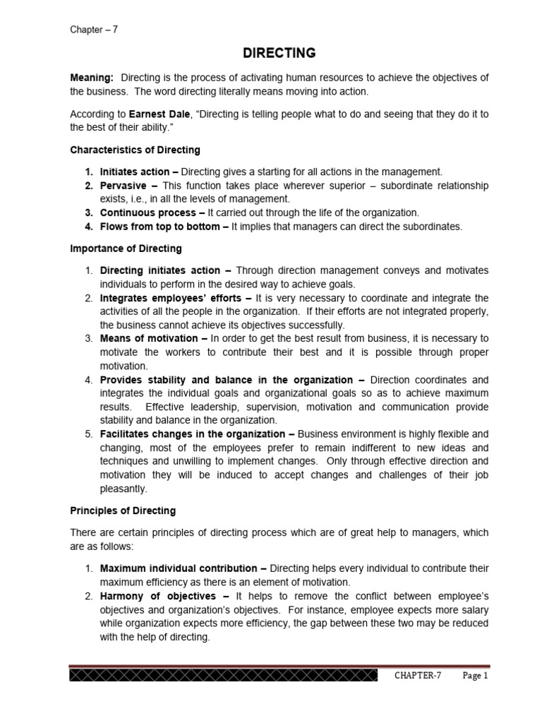 Chapter 7 Directing 1.8 | PDF