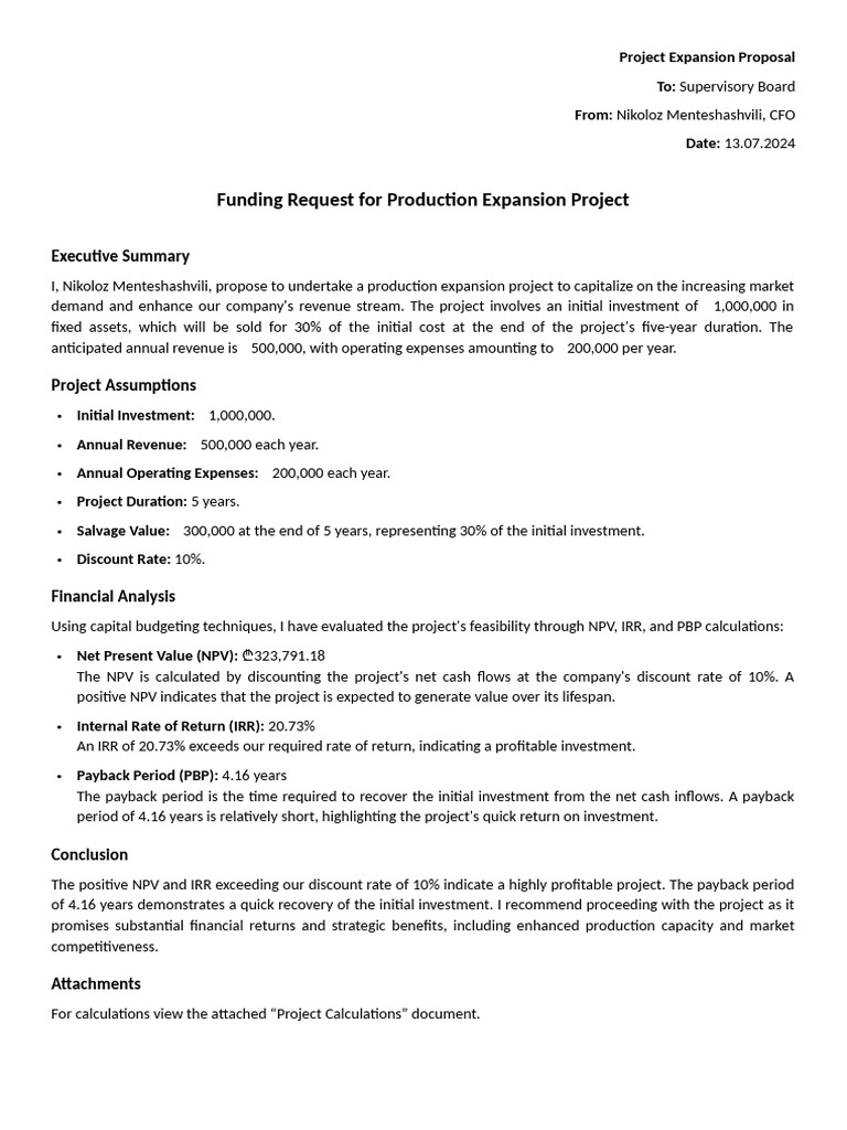 Project Analysis Pdf