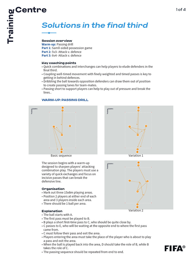 FIFA Session Plan Nielsen-Final-Third | PDF