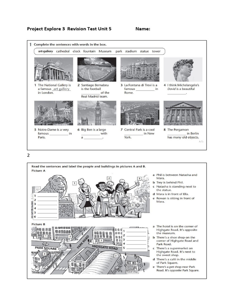 Project Explore 3 Revision Test Unit 5 | PDF | Home & Garden