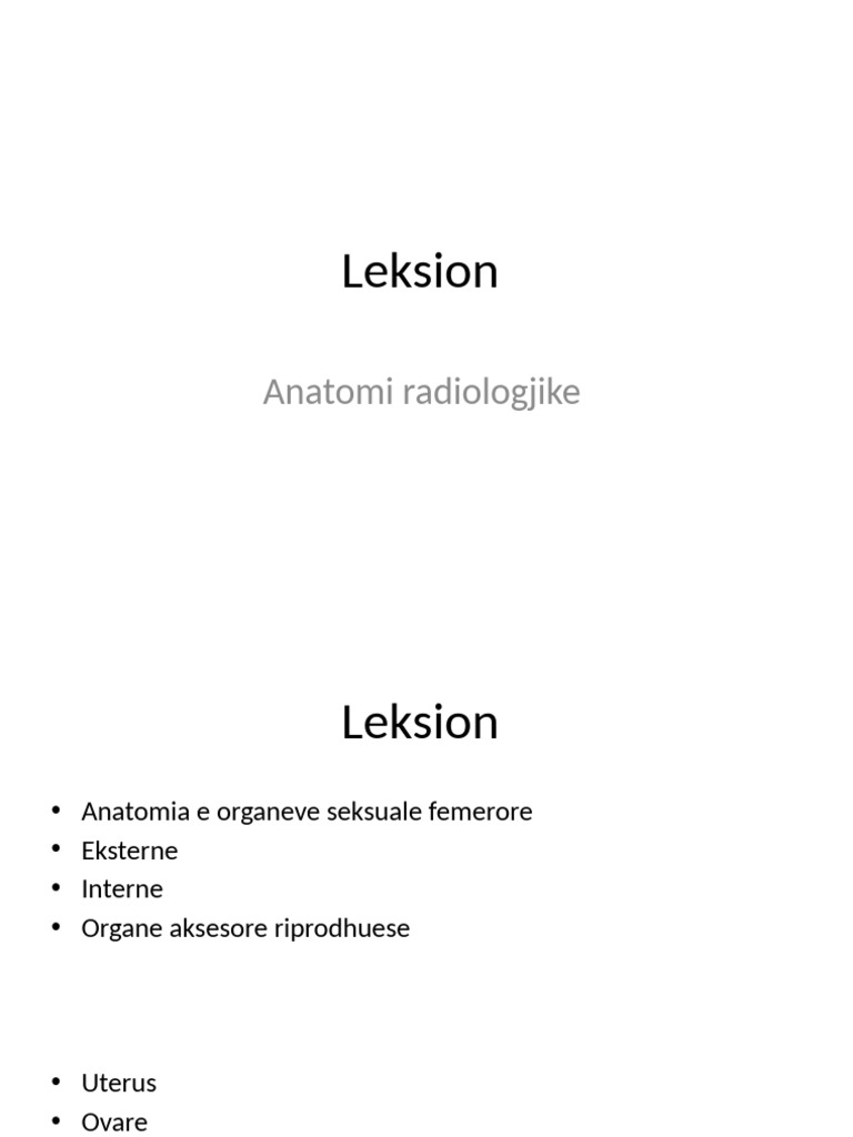 Organet Seksuale Femerore | PDF