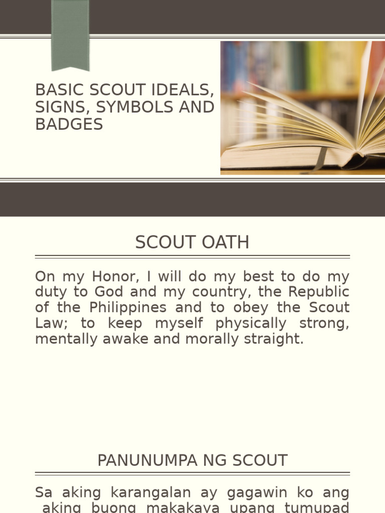 Basic Scout Ideals Signs Symbols and Badges 1 | PDF