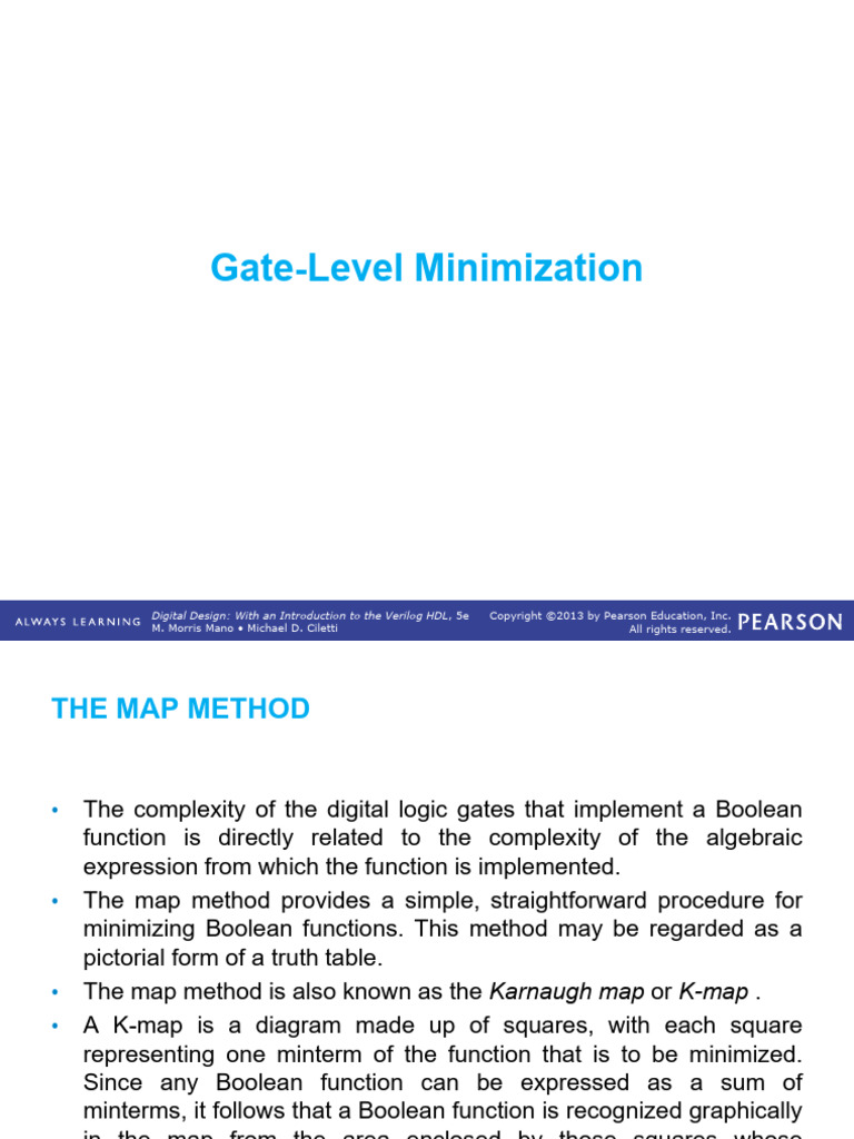 Chapter03 Gate Level Minimization 1 | PDF