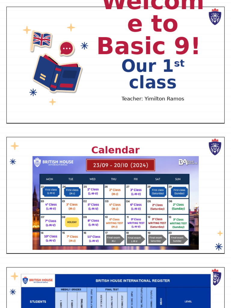 1st Class - Basic 9 | PDF