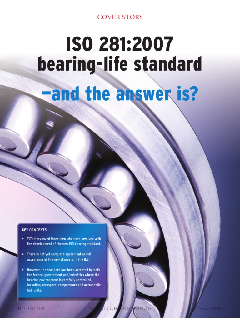 ISO 281-2007 Bearing Life Standard | PDF | Bearing (Mechanical) | Viscosity