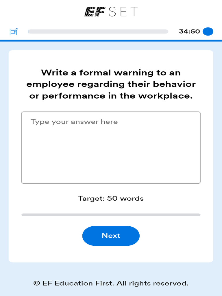 Free English Test of All Four Skills, Calibrated To The CEFR EF SET | PDF