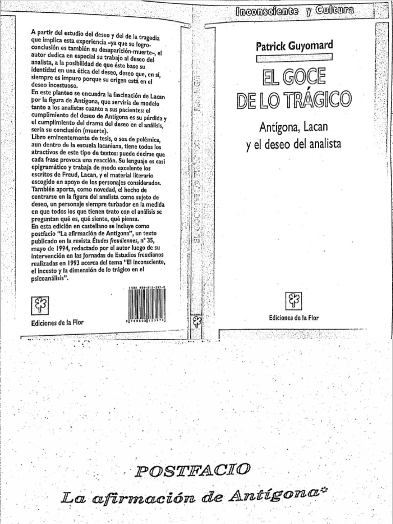 Patrick Guyomard El Goce de Lo Trágico | PDF