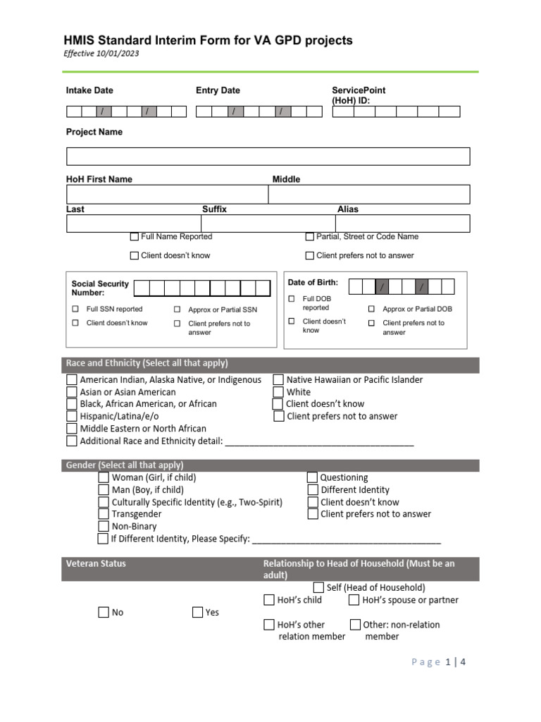 2024 VA GPD Standard Interim Form | PDF