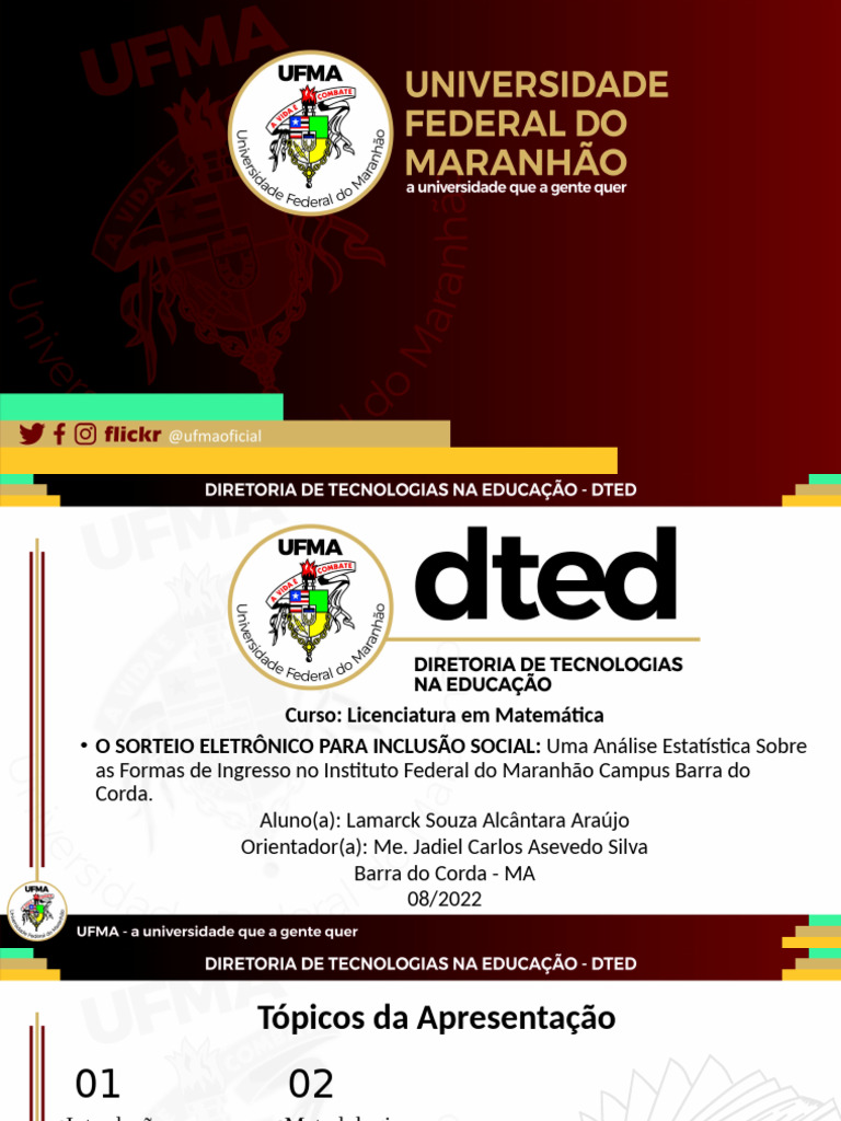Modelo de Apresentação de Slides Do TCC - Matemática | PDF | Sociologia ...