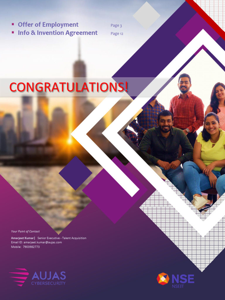 Zubair Rafiq Shaikh - Offer and Agreements | PDF | Patent | Trade Secret