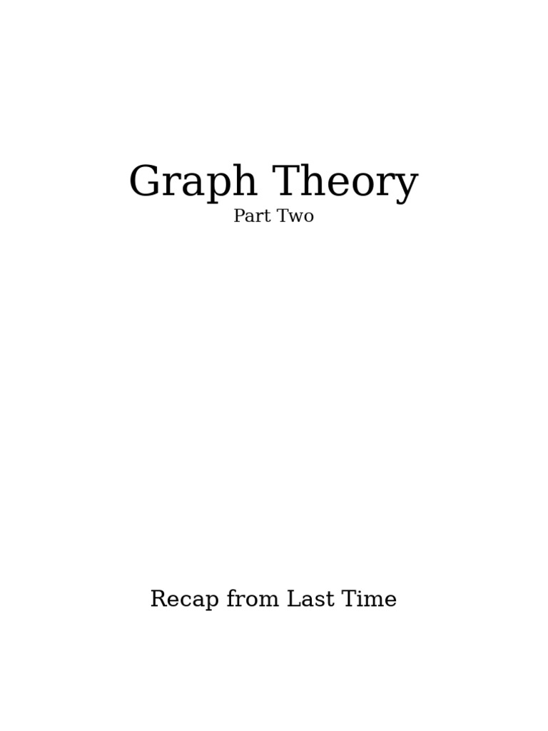 Graph Theory Stanford | PDF