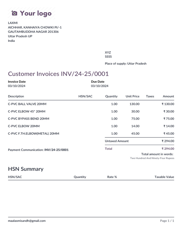 Inv 24-25 0001 | PDF