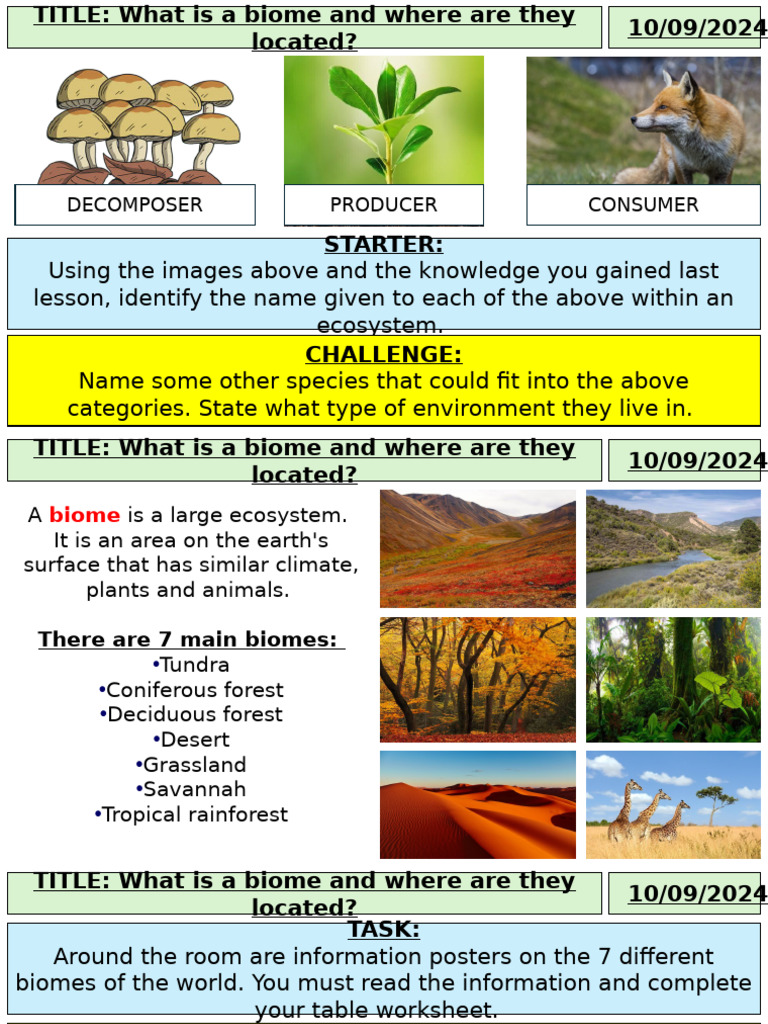 Lesson 2 - Biomes | PDF