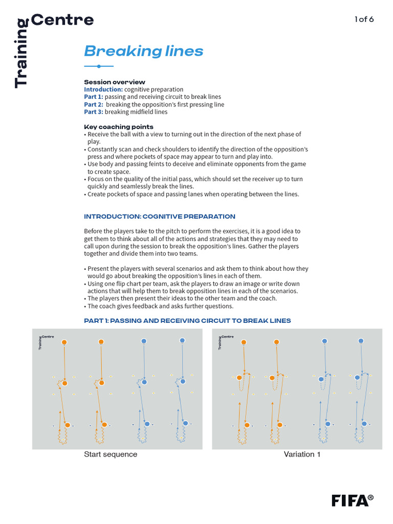 FIFA Session Plan Breaking-Lines-New | PDF