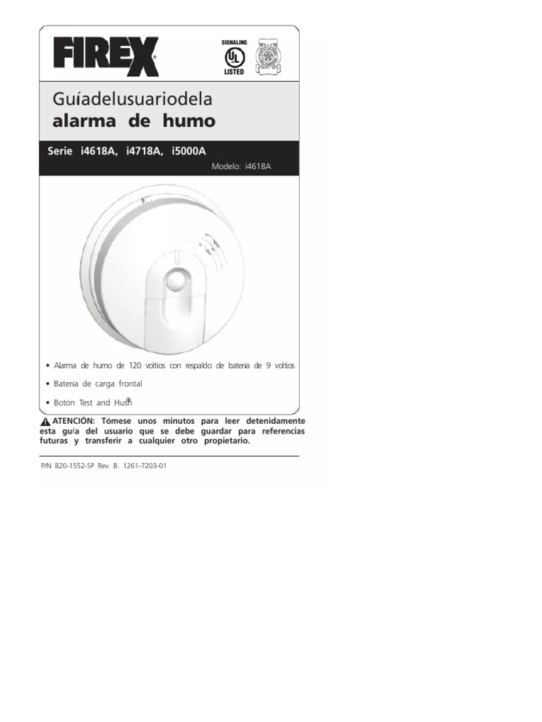 Manual de Usuario Kidde I5000 | PDF