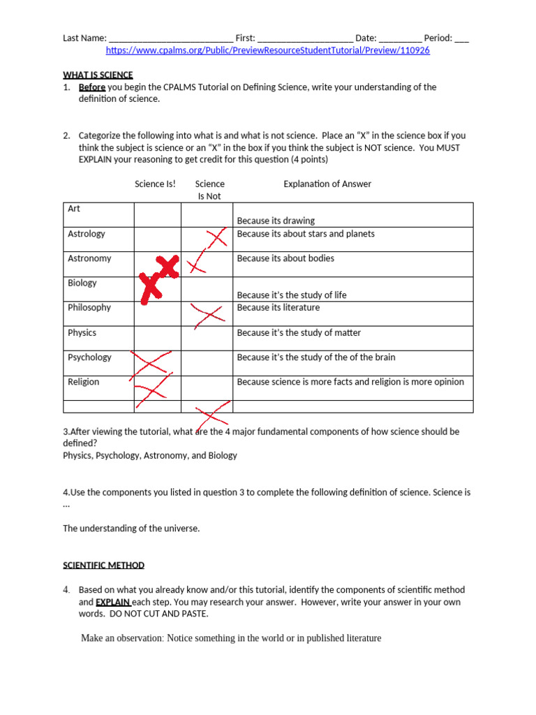 Cpalms Tutorial What Is Science | PDF