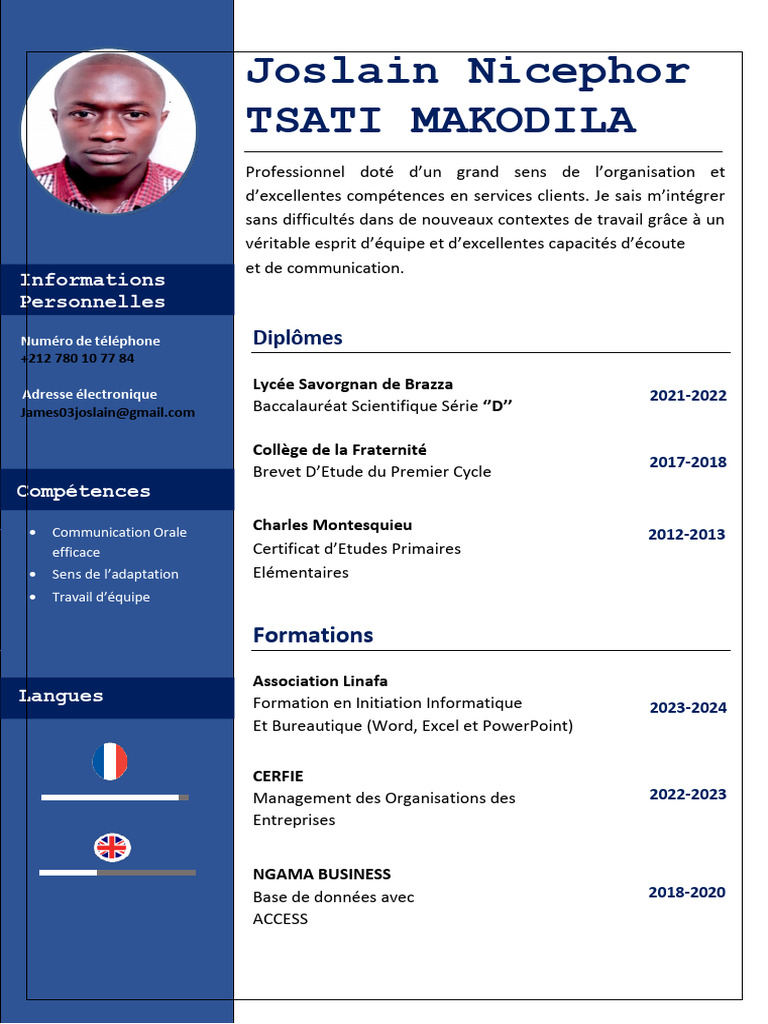 Cv de James | PDF