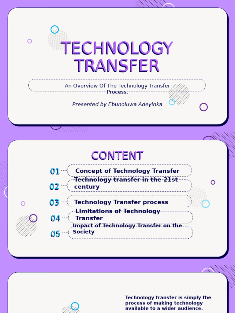 Trechnology Transfer Process | PDF