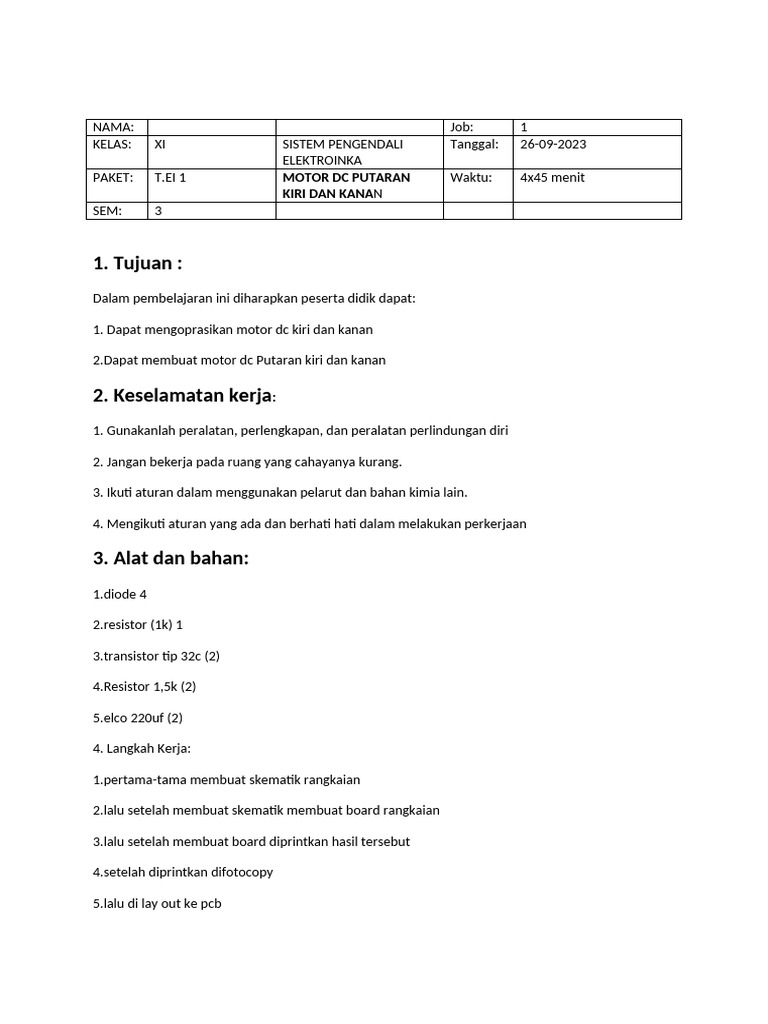 Jobsheet | PDF