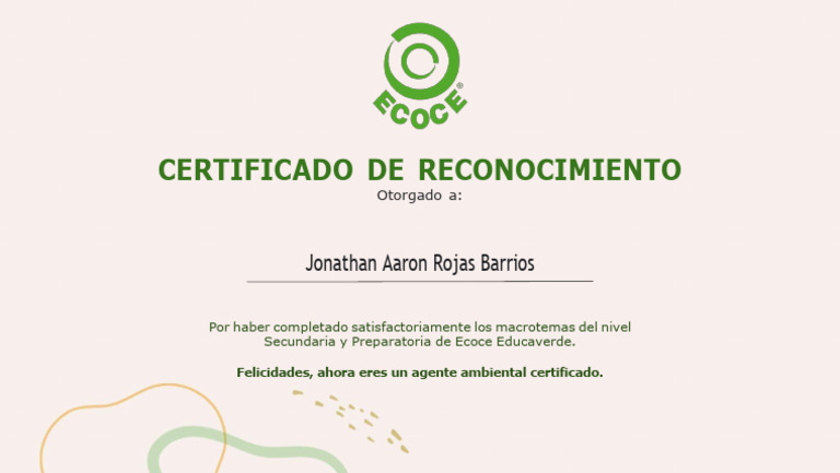 Certificado - Secundaria y Preparatoria Jonathan | PDF