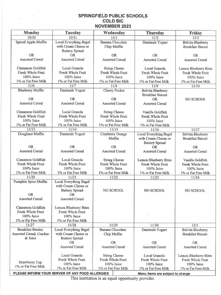 November Menu | PDF
