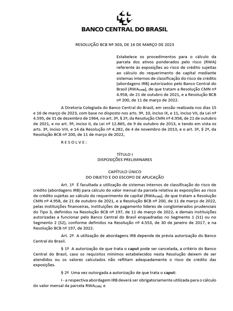 Resolução 303 | PDF