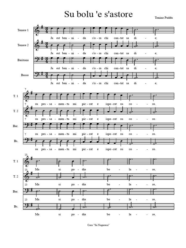 Su Bolu e S'astore - Puddu | PDF