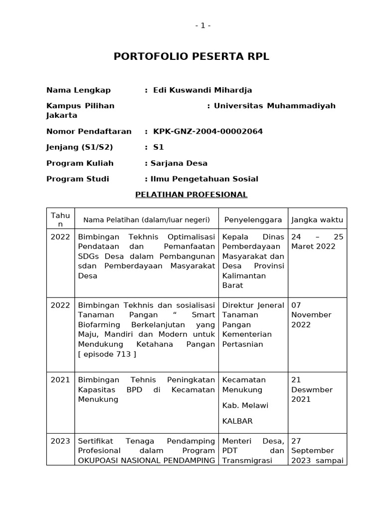 Portofolio RPL 2024 | PDF