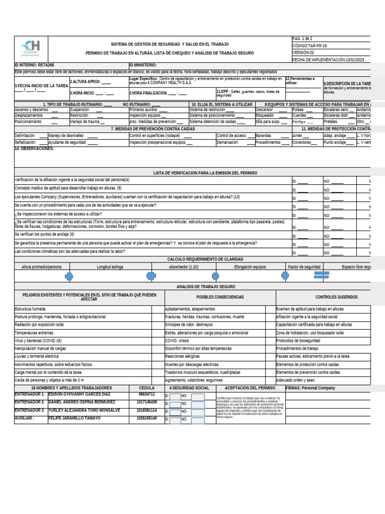Permiso de Alturas | PDF