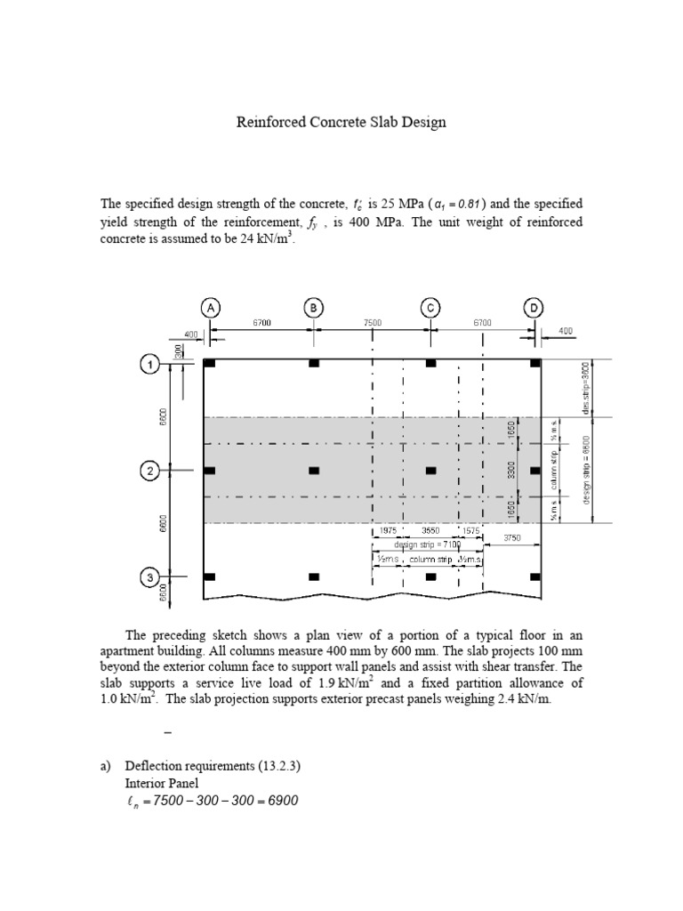 Reinforced Concrete Slab Design Example 2 | PDF