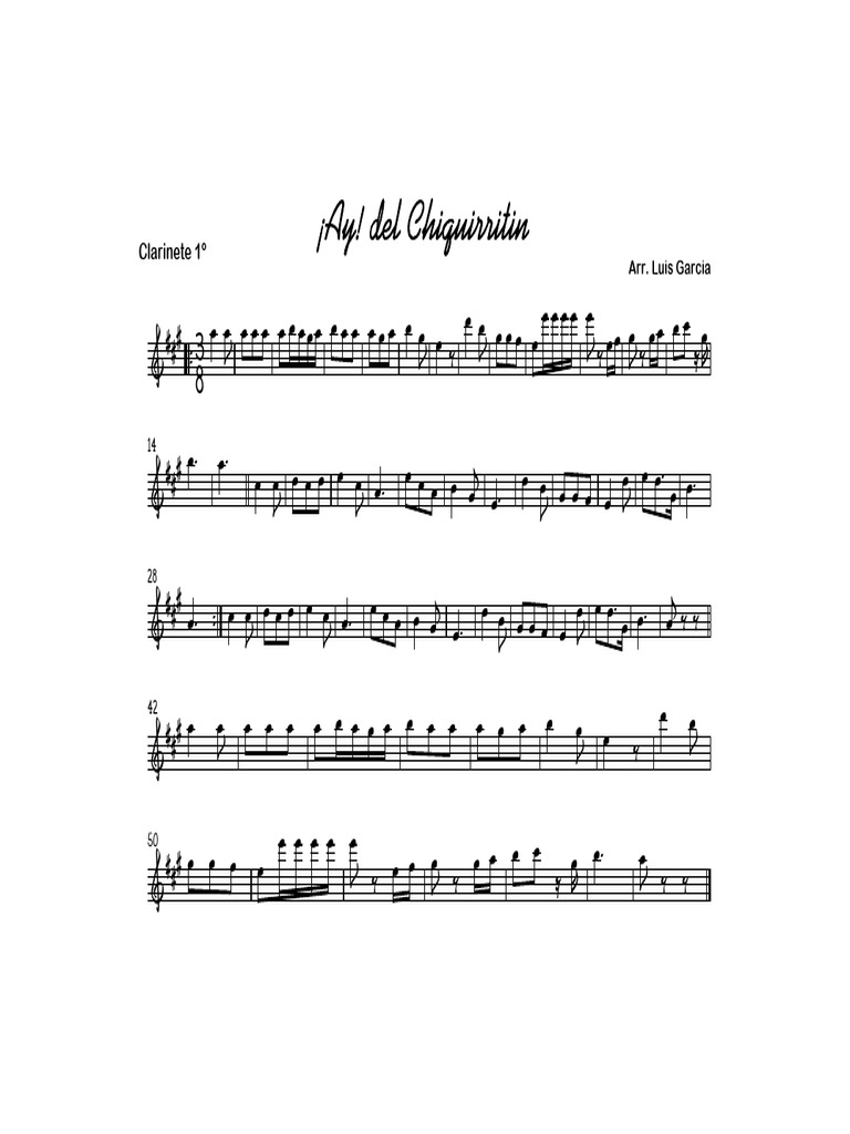Ay Del Chiquirritin Clarinete 1º | PDF