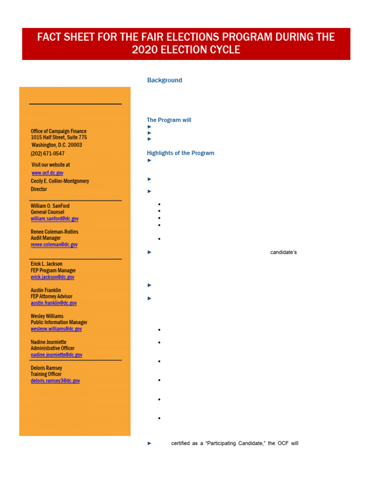 Final FEP Fact sheet | PDF