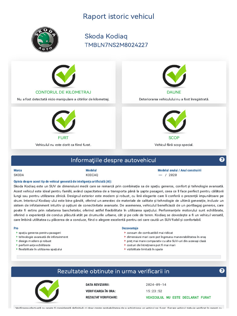 Raport Istoric Al Vehiculului - Obțineți Istoricul Complet Al Mașinii ...