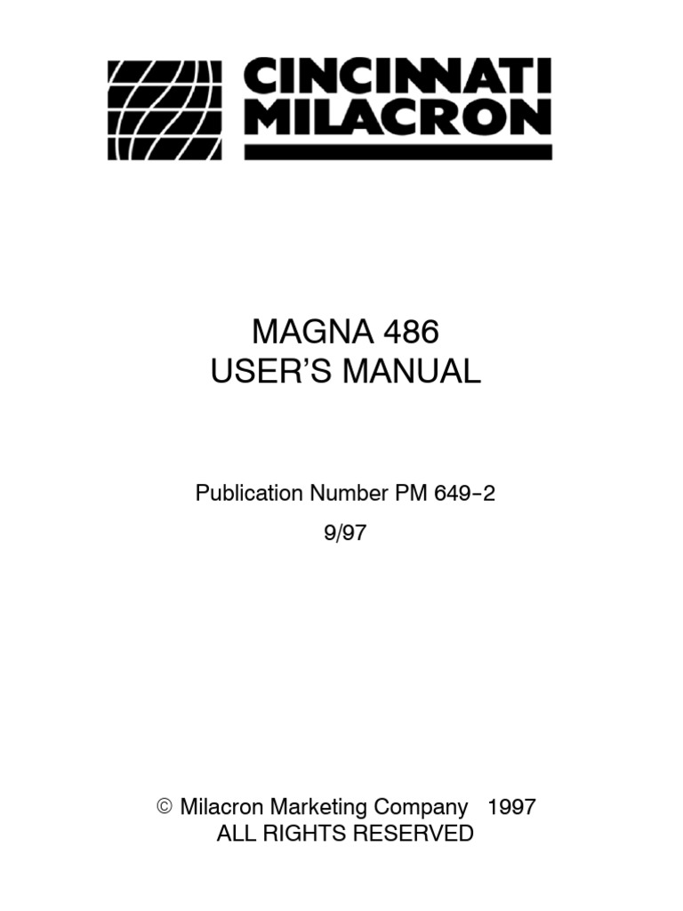 Magna Hydraulic 486 Manual | PDF