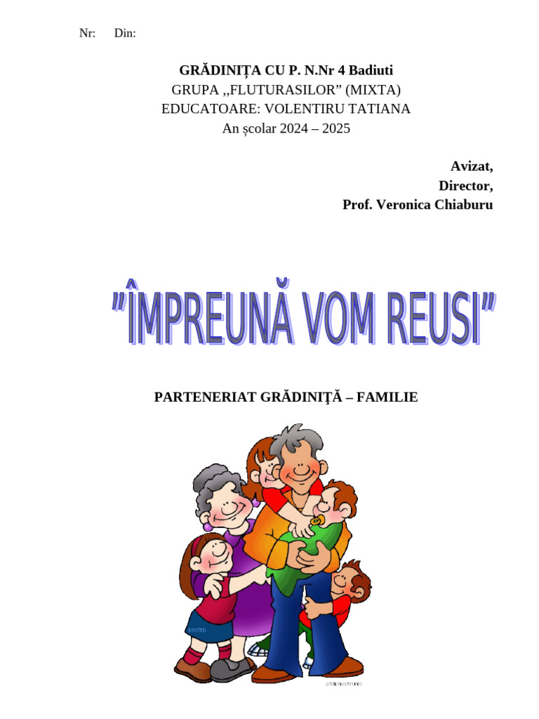 0 Parteneriat Gradinita Familie | PDF