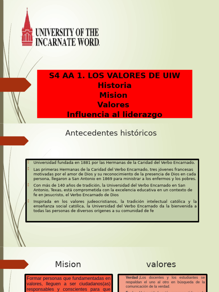Mision de UIW | PDF