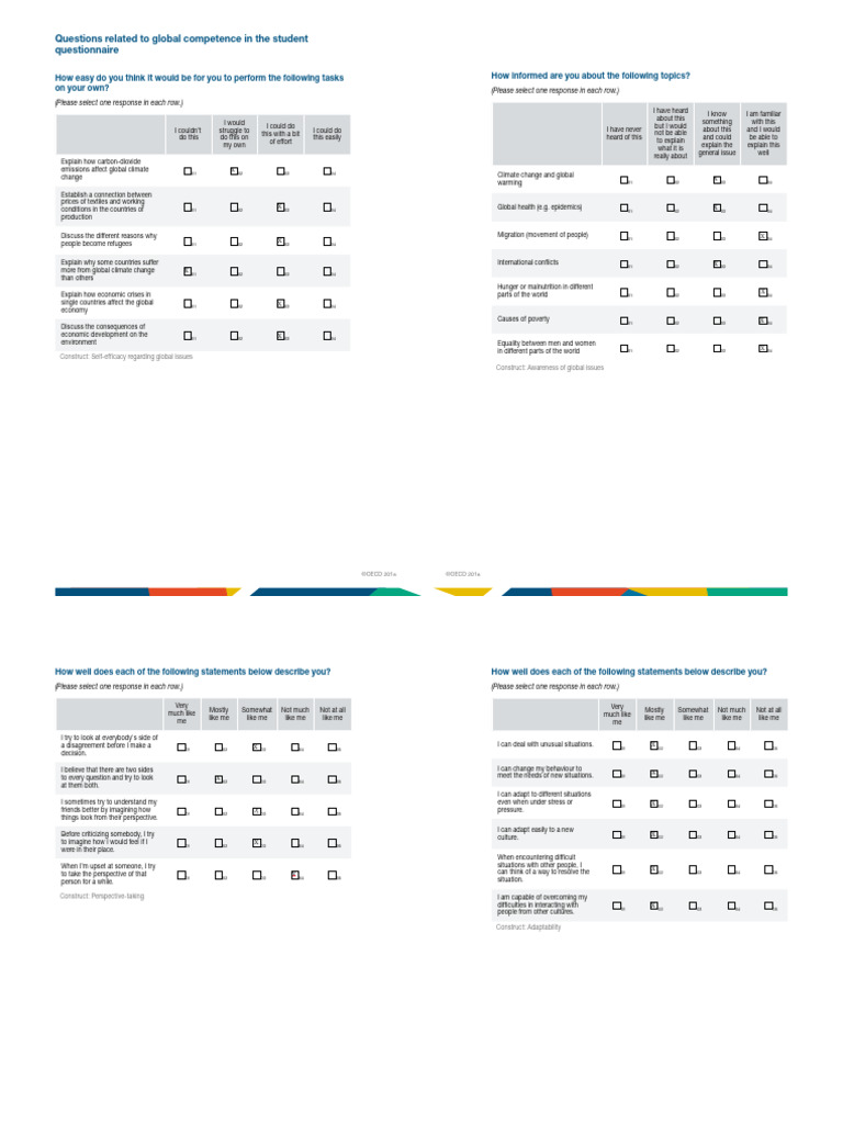 Cornerstone 2022 - PISA-2018-Global-Competence-Questionnaire | PDF