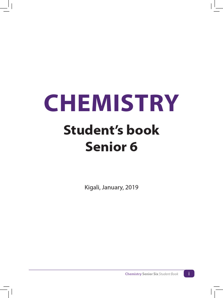 Chemistry S6 Student Book | PDF