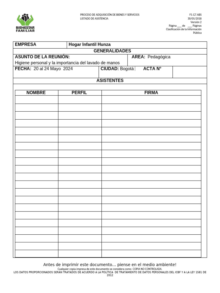 Higiene Personal y La Importancia de Lavado de Manos Mayo | PDF ...