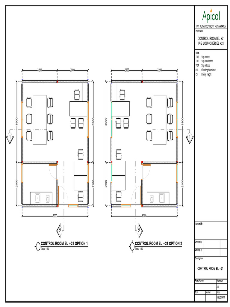 Drawing Control Room, Canopy Elv. 21 | PDF