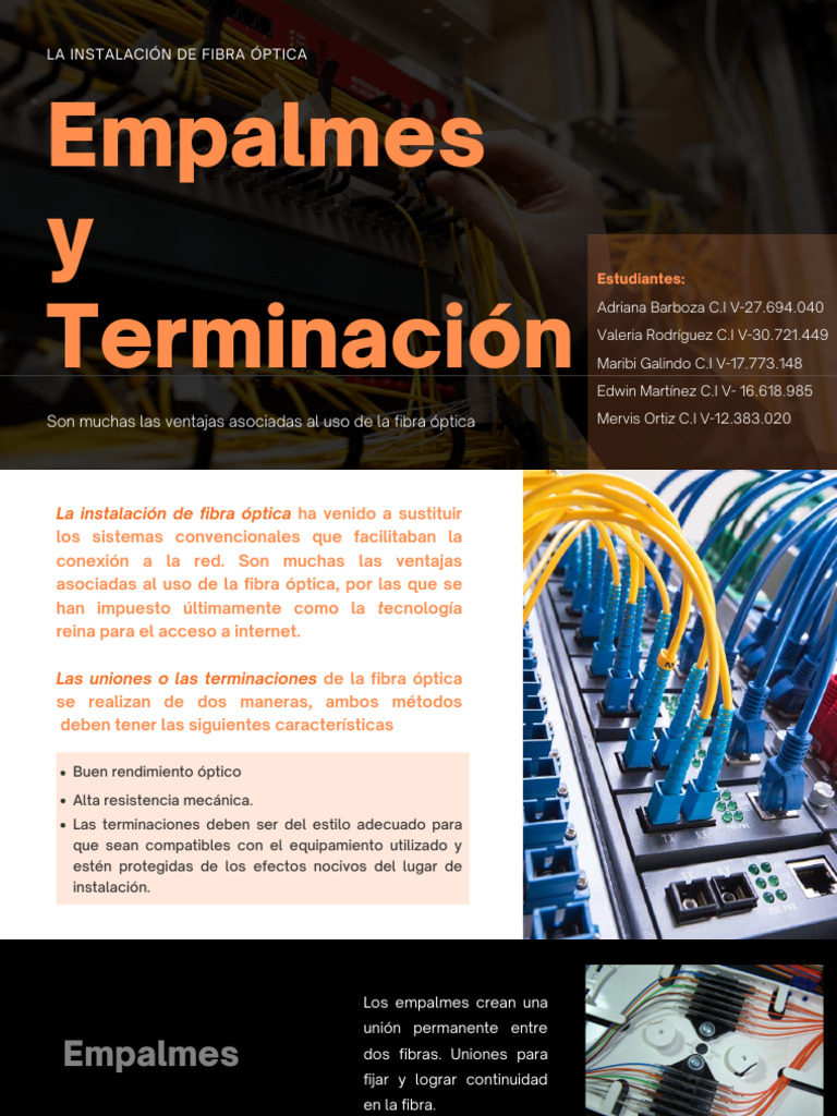 Empalmes y Terminación | PDF