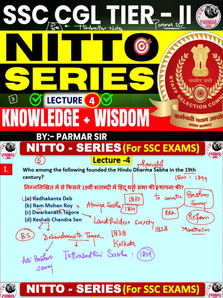 Lecture - 4 (Nitto Series for Ssc Exams) | PDF