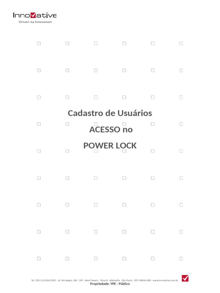 Cadastro Usuários - POWER LOCK | PDF