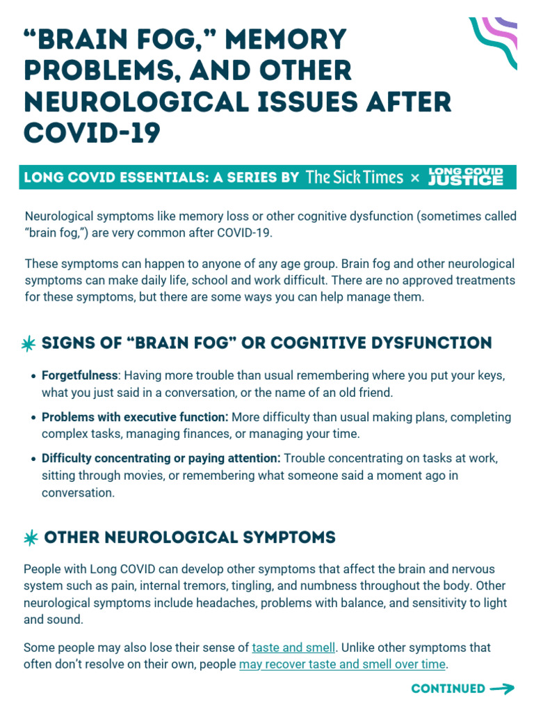 Brain Fog and Neurological Issues LCE Series 2024 | PDF