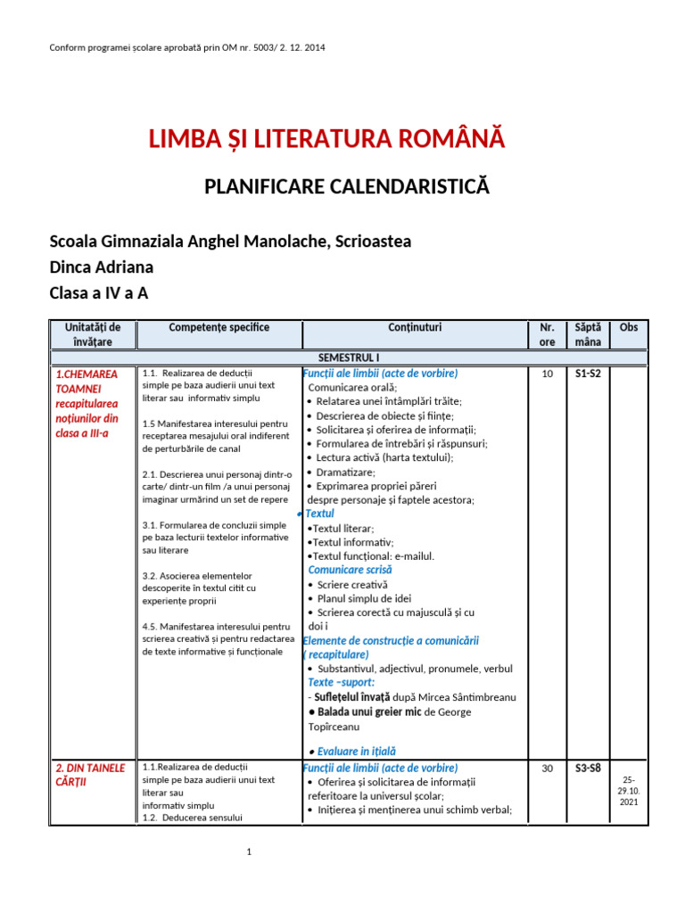 Planificare Anuala Ars Libri | PDF