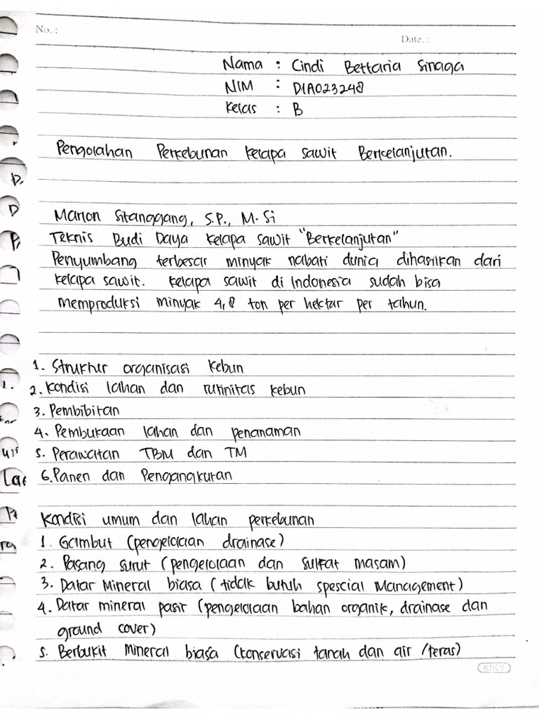 Resume Kuliah Umum Perkebunan | PDF