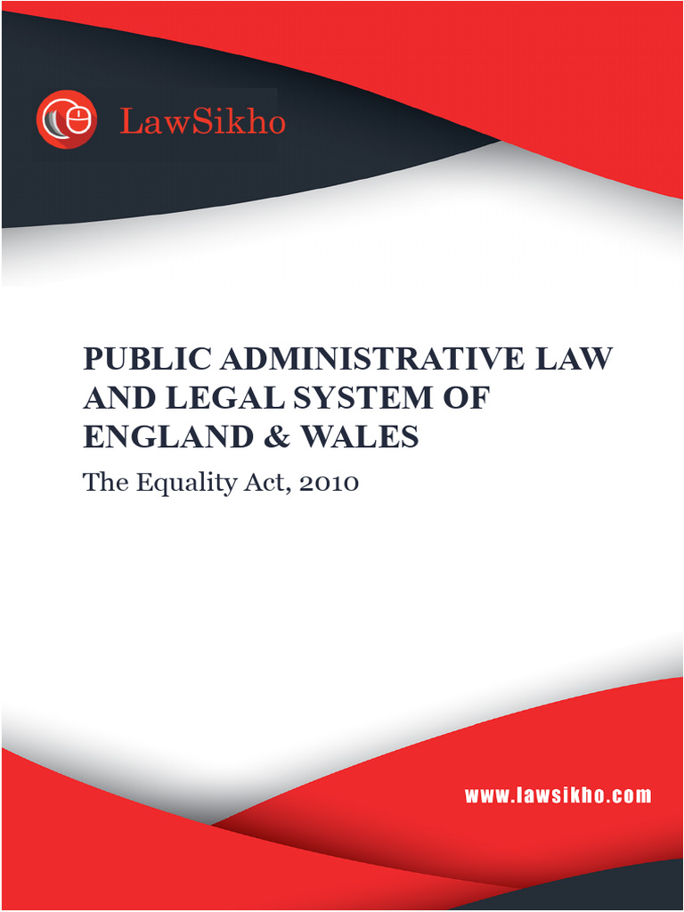 Chapter On Equality Act, 2010 (Subject - Public Administrative Law and ...